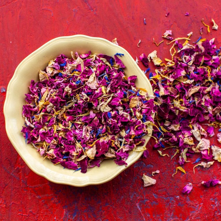 Edible ‘Over the Rainbow’ Natural Dried Flower Petal Mix – Yellow and ...