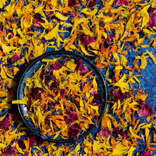 Edible ‘Summer’ Dried Flower Petal Mix – Orange Marigold, Yellow ...