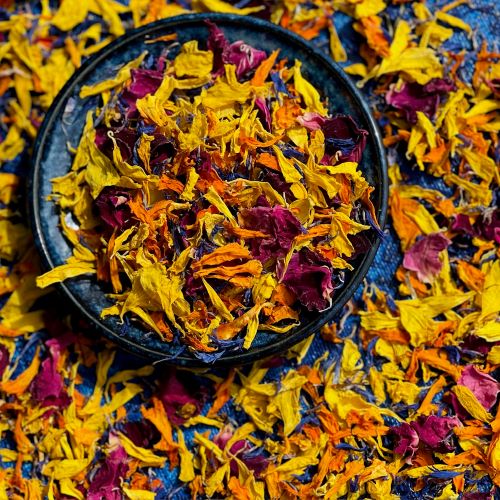 Edible ‘Summer’ Dried Flower Petal Mix – Orange Marigold, Yellow ...